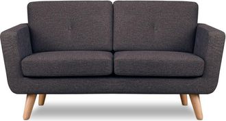 Konsimo Klassische Sofa mit Armlehnen tagio ii, Dunkelblau, Stoff, Scandinavian, 153x80x84cm - Konsimo