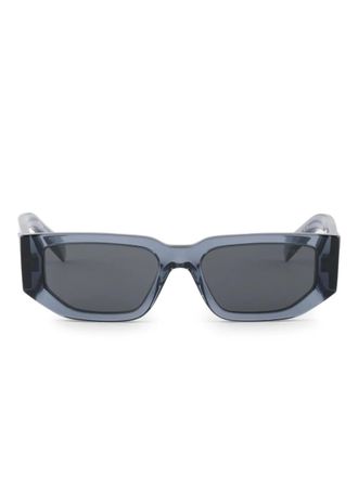 Prada lunettes de soleil à logo triangle - Bleu