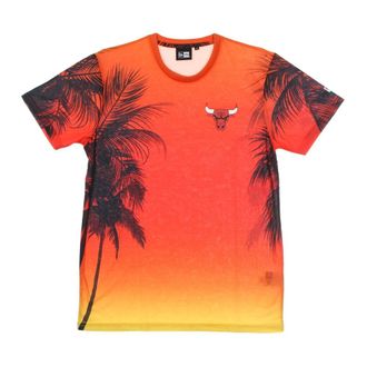 New Era Homme, Tops, Multicolore, Taille: 2XL Chicago Bulls NBA Tee All Over Print