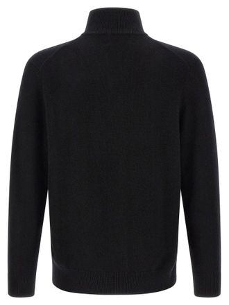 Ballantyne Diamond Intarsia Cashmere Cardigan - Black