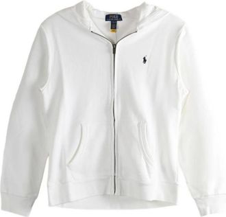 Polo Ralph Lauren Homme, Sweatshirts et sweats &agrave; capuche, Blanc, Taille: S SweaT-shirt zipp&eacute;
