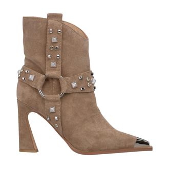 Alma En Pena Metallic studded bootie - - Shoes - Damen - Beige - 36 EU