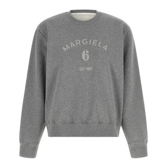 Maison Margiela Logo-Print Sweatshirt - - Sweatshirts & Hoodies - Damen - Grau - M