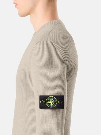 Stone Island Ribbed Knit Sweater - Sand