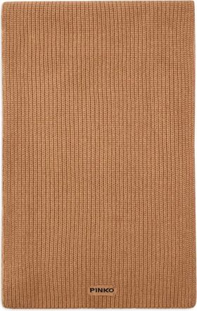 Pinko écharpe en maille côtelée Slovenia - Marron