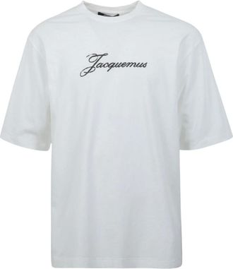 Jacquemus Homme, Tops, Blanc, Taille: S T-shirt