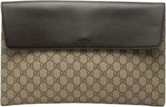 Gucci Pre-owned Vintage Canvas Clutch - - Pre-owned - Damen - Beige - ONE SIZE