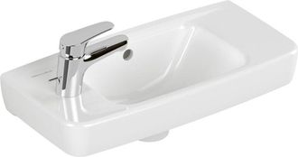 Villeroy & Boch Handwaschbecken Villeroy & Boch NEWO Eckig 500 x 155 x 240 mm, Hahnloch links und rechts vorgestochen - 43935001