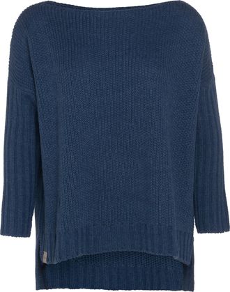 Knit Factory Kylie Damen Pullover - Strickpullover - F&auml;llt locker und weit - Mit breiteren Kopfausschnitt - Jeans - 36/44
