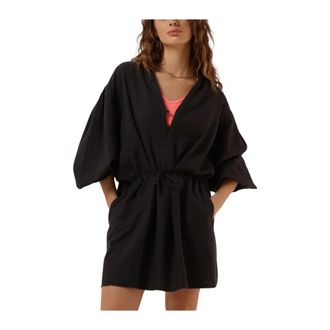 10 Days Tunic Dress Waffle Schwarz - - Dresses - Damen - Schwarzk - L