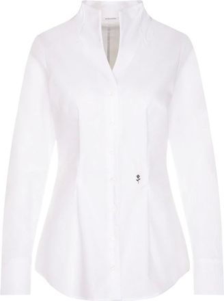 Seidensticker Femme, Blouses et Chemises, Blanc, Taille: 46 FR Kelchkragenbluse 1/1 Uni