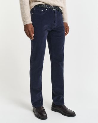 GANT Herren Regular Fit Cordjeans (42/34) EVENING Blau