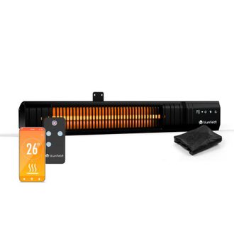 Blumfeldt Infrarotheizung 2000 w - Wand & Deckenmontage, IP65 Wasserdicht, 9 Heizstufen, Smarte WLAN-Steuerung, Goldr&ouml;hren, Kindersicherung, f&uuml;r Balkon