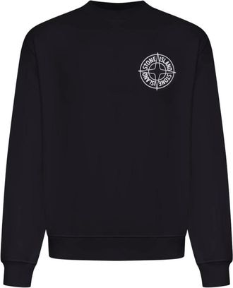 Stone Island Homme, Sweatshirts et sweats &agrave; capuche, Noir, Taille: S Stone Island Sweaters Black