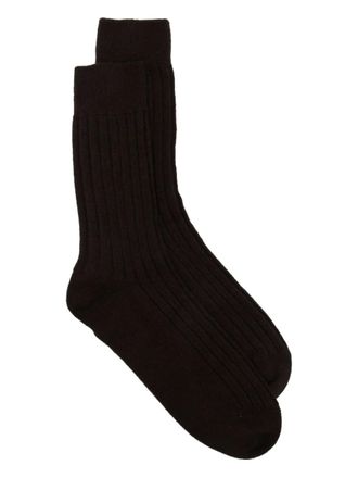 Tom Ford chaussettes nervurées - Marron