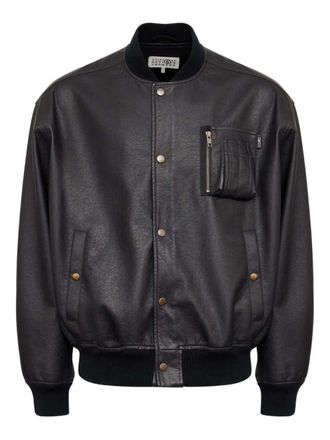 Maison Margiela Blouson Bomber En Faux Cuir