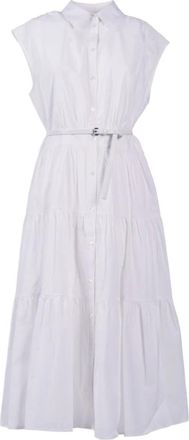 Michael Kors Femme, Robes, Blanc, Taille: 38 FR Shirt Robes