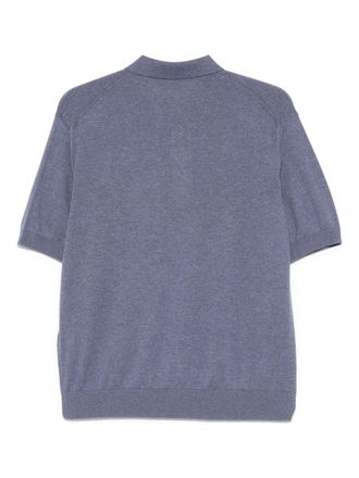 Eleventy Womens Fine-Knit Polo Shirt Blue Ss25 M