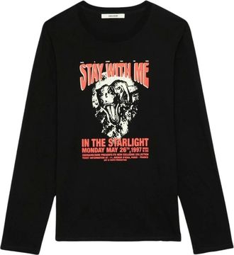 Zadig&Voltaire T-shirt Dinosaur Concert - Homme - Tops - Noir - Taille: L