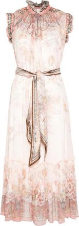 Zimmermann Alchemy Ruffled Paisley Midi Dress