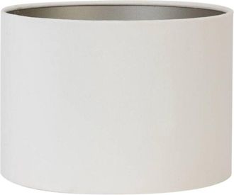 Light & Living Lampenschirm - Velours - weiß - textil - ø 25cm - Light&living