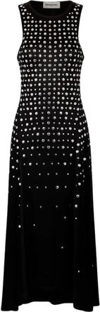 Sonia Rykiel Robe asym&eacute;trique &agrave; clous - Femme - Robes - Noir - Taille: 42 FR