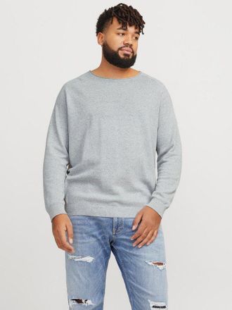 Jack & Jones Plus Size Rundhalspullover JJEHILL KNIT CREW NECK NOOS PLS mit Rundhalsausschnitt