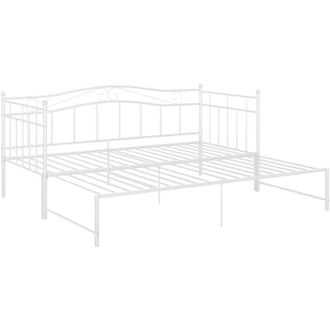 vidaXL Cadre de canapé-lit extensible sans matelas blanc 90x200 cm vidaXL