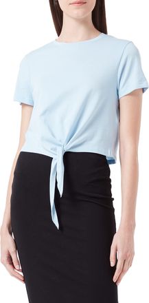 Only Womens ONLMAY S/S Short Knot TOP JRS T-Shirt, Cashmere Blue, XS