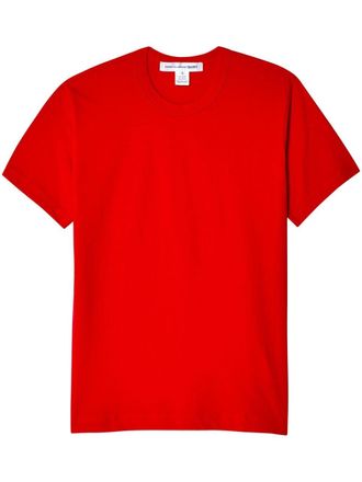 Comme Des Garçons t-shirt en coton à logo imprimé - Rouge