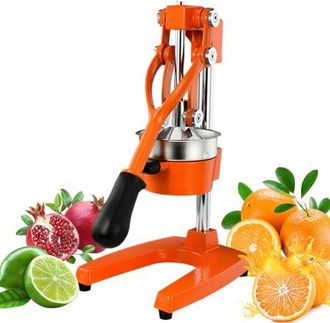 Generic Presse-Agrumes Manuel, Presse Fruits en Acier Inoxydable 110 mm Heavy Duty avec Sortie 20 mm, Levier pour Orange et Citron, Entonnoir Amovible, pour U