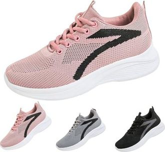 Generic Baskets larges pour femme, l&eacute;g&egrave;res et respirantes en maille pour la course, le sport, lext&eacute;rieur, antid&eacute;rapantes, d&eacute;contract&eacute;es, &agrave; lacets, pour la gym