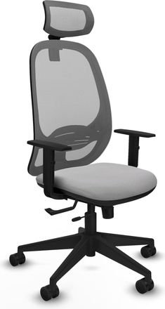 Piqueras y Crespo Stuhl mit Lendenwirbelverstellung mit 1D-Armlehnen und h&ouml;henverstellbarem Kopfteil und Neigungsverstellung. Ausgestattet mit Syncro/Traslack und Schne