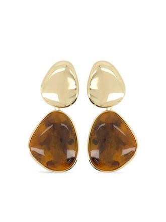 Self Portrait boucles doreilles &agrave; oeil tigre