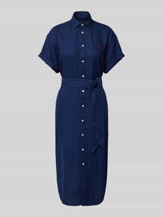 Polo Ralph Lauren Leinenkleid mit Logo-Stitching