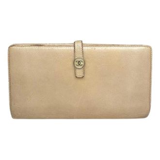 Chanel Pre-owned Leder Geldb&ouml;rse - - Pre-owned - Damen - Beige - ONE SIZE