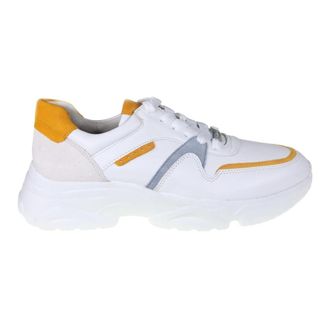 Gabor Wei&szlig;e Combi Leder Sneaker - - Shoes - Damen - Wei&szlig; - 40 1/2 EU