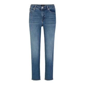Joop Femme, Jeans, Bleu, Taille: W28 Denim raccourci avec ourlet &agrave; franges