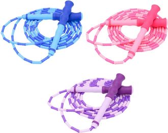 Cabilock 3 Stück Teiliges Verstellbares Soft perlen Springseil und Erwachsene Knotenloses Segmentiertes Trainingsseil für Indoor Outdoor fitness Leicht und Lan