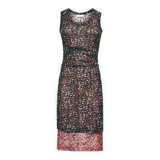 Dries Van Noten Femme, Robes, Multicolore, Taille: 40 FR Robe Midi Asym&eacute;trique Verte