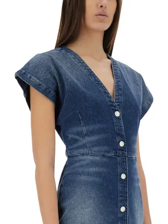 Moschino Slim Fit Denim Dress - Blue