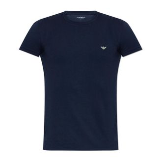 Emporio Armani Homme, Tops, Bleu, Taille: S T-shirt en coton