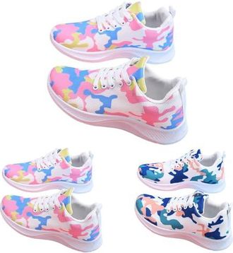 Generic Chaussures de marche &agrave; lacets pour femme - Maille ray&eacute;e - Respirantes - L&eacute;g&egrave;res - Pour le travail, la gym, la course &agrave; pied - Chaussures dentra&icirc;nement