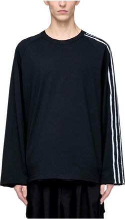 adidas Homme, Tops, Noir, Taille: L Y-3 Raw Edge 3 Stripes Long Sleeve T-Shirt