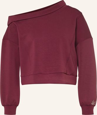 Liu Jo Liu Jo Off-Shoulder-Sweatshirt Mit Schmucksteinen rot