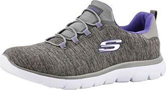 Skechers Femme Summits-Quick Getaway Baskets, Gris, 39.5 EU