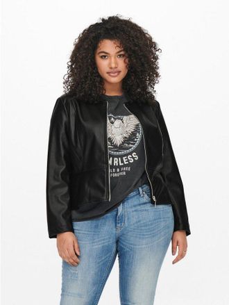Only Carmakoma Lederimitatjacke CARSARAMY FAUX LEATHER JACKET OTW SLIM FIT