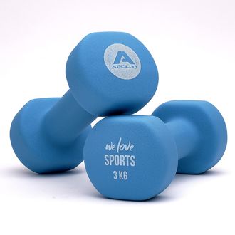 Apollo Kurzhantel Set | 2x3kg Hantelset | Fitness Hanteln f&uuml;r Frauen & M&auml;nner