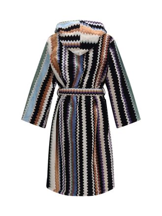 Missoni Unisex Bathrobe Beige Multicolor Cotton Extras