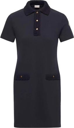Moncler Kurzarm-Polokleid - - Dresses - Damen - Blau - L